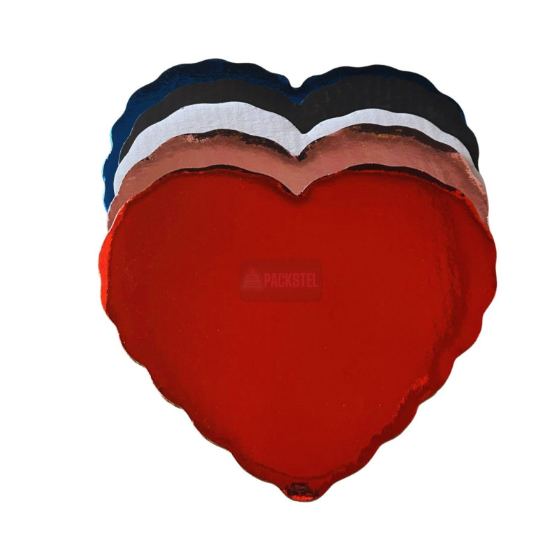 Base Corazón Cartón Doble Corrugado 25 Pzs